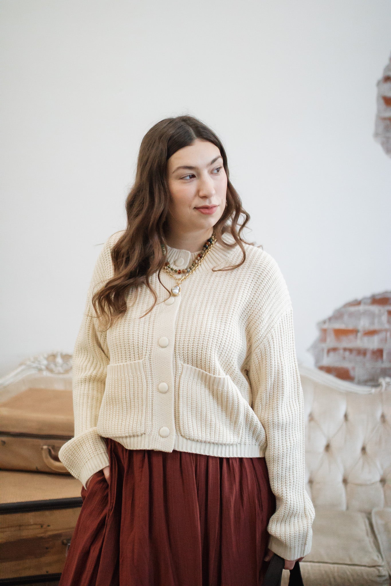 Natalie Chunky Knit Cardigan – Windy Nest